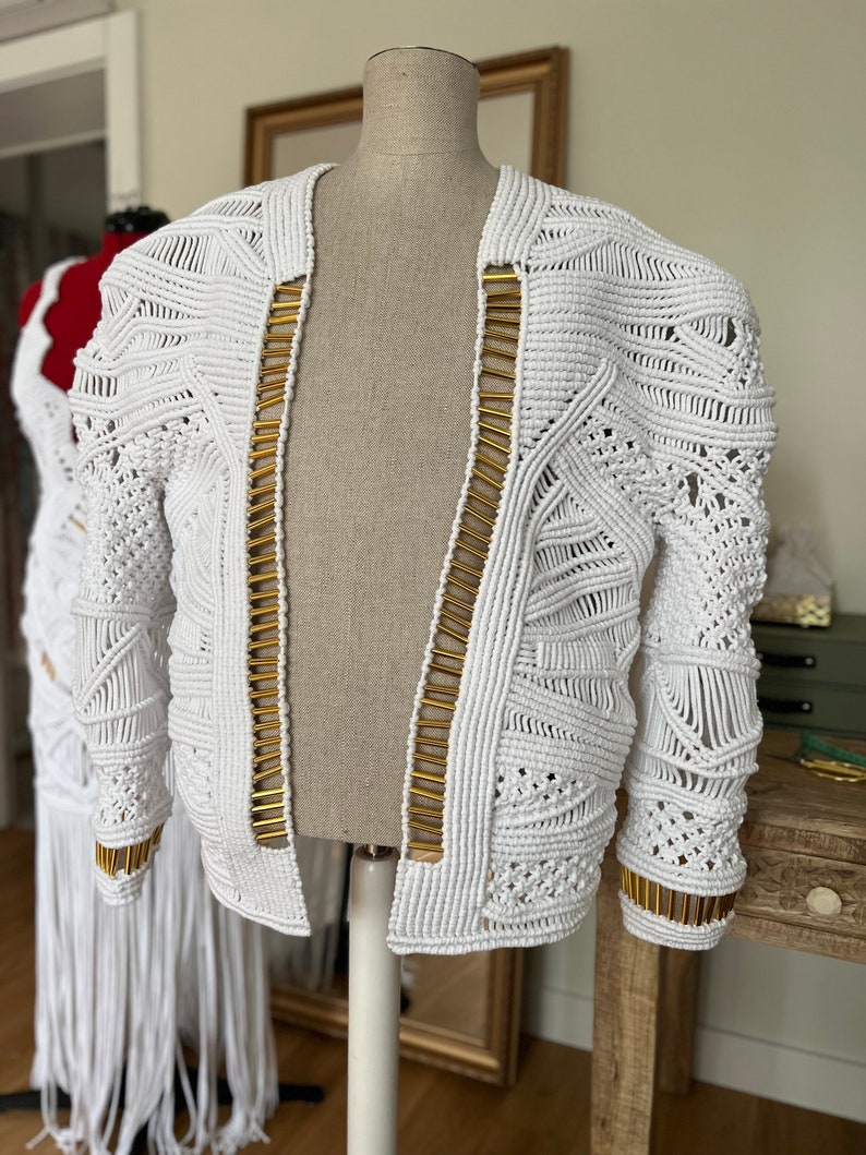 Macrame MENS JACKET, Beach Wedding Jacket , Festival Jacket , Gift for ...