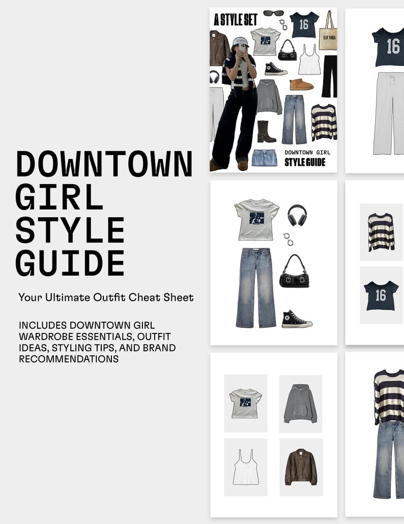 Downtown Girl Style Guide – Casual Grunge Outfit Ideas - Etsy