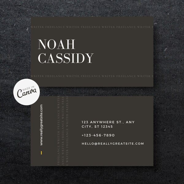 Writer Business Card - Etsy