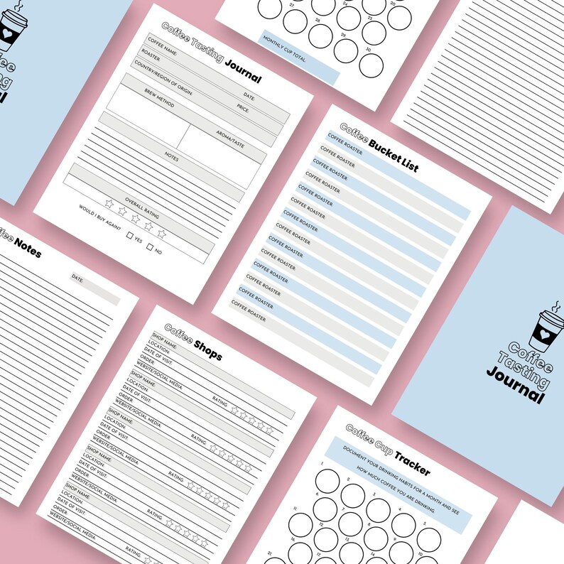 Coffee Tasting Journal Printable – PDF for Coffee Lovers With Tasting ...