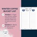Coffee Themed Bucket List Bundle | Coffee Bucket List | Coffee Bucket ...