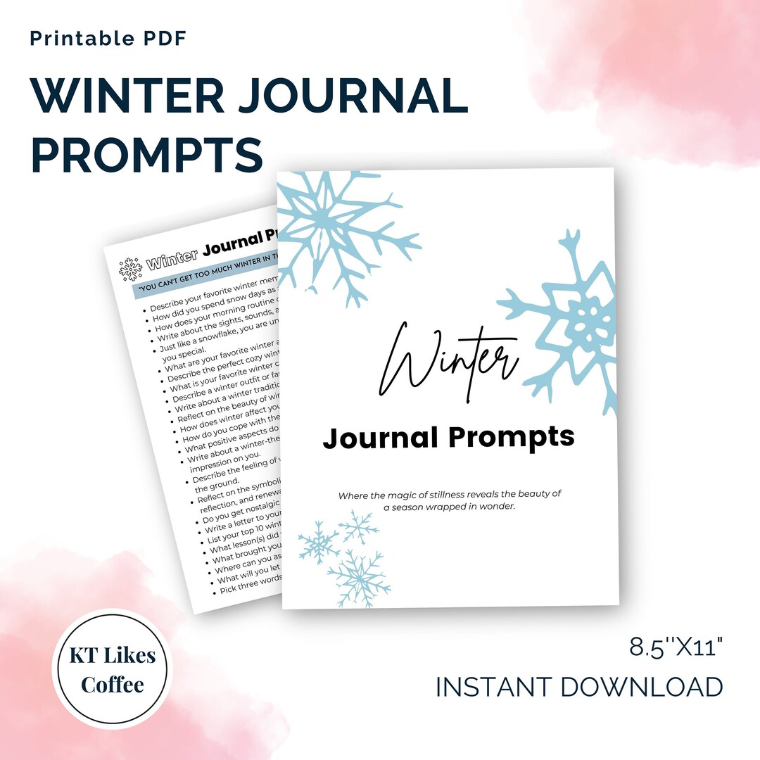 Winter Journal Prompts | Self-discovery Journal Prompts | Winter Shadow ...