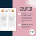Coffee Themed Bucket List Bundle Coffee Bucket List Coffee Bucket List ...