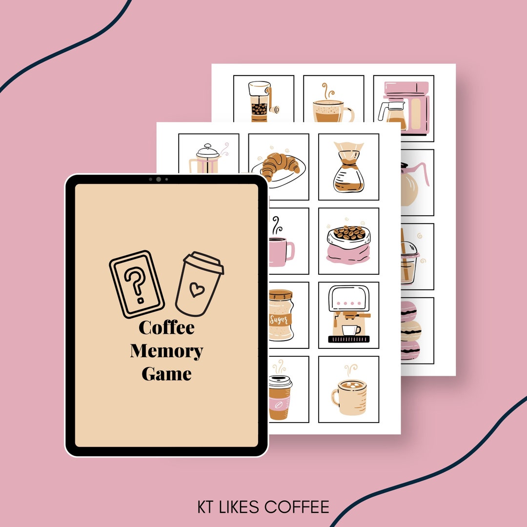 Coffee Memory & Matching Game | Instant Digital Download | Preschool ...
