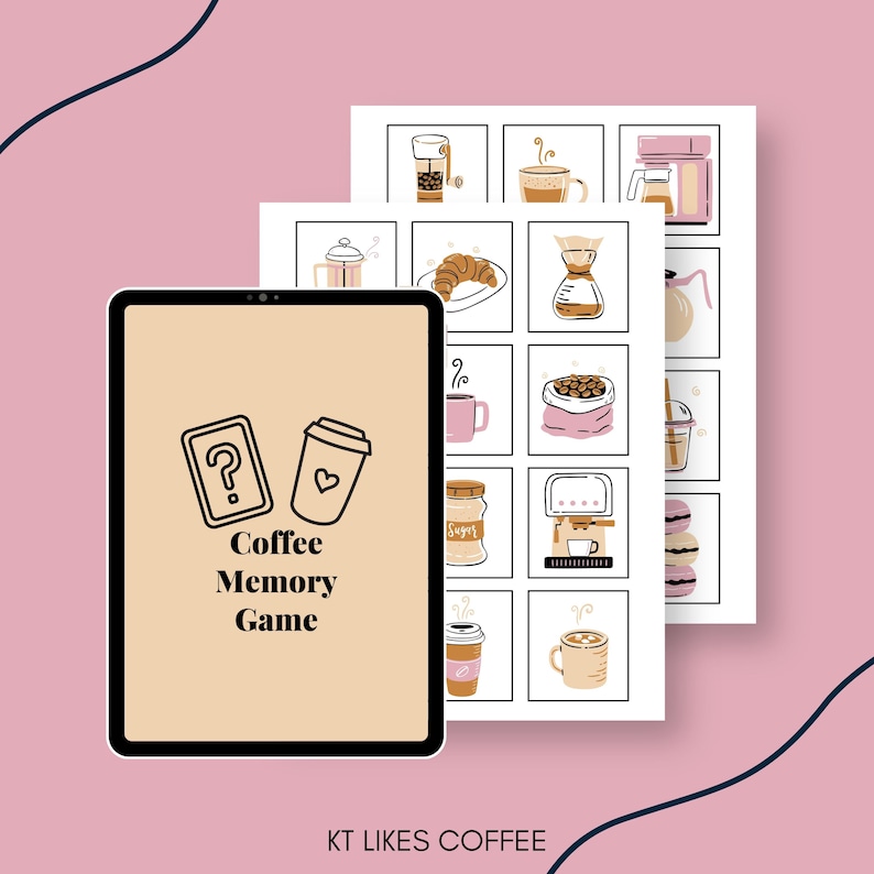 Coffee Memory & Matching Game | Instant Digital Download | Preschool ...