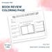 Book Review Coloring Page | Book Review Page | Digital Book Review ...