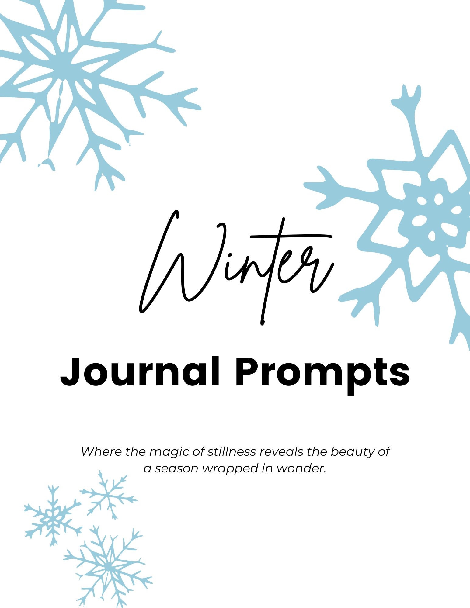 Winter Journal Prompts | Self-discovery Journal Prompts | Winter Shadow ...