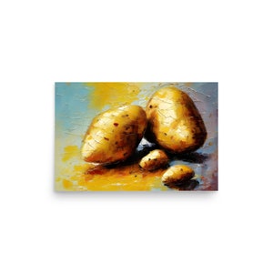 Potato Still Life Art Print: Kitchen Food Wall Decor - Etsy