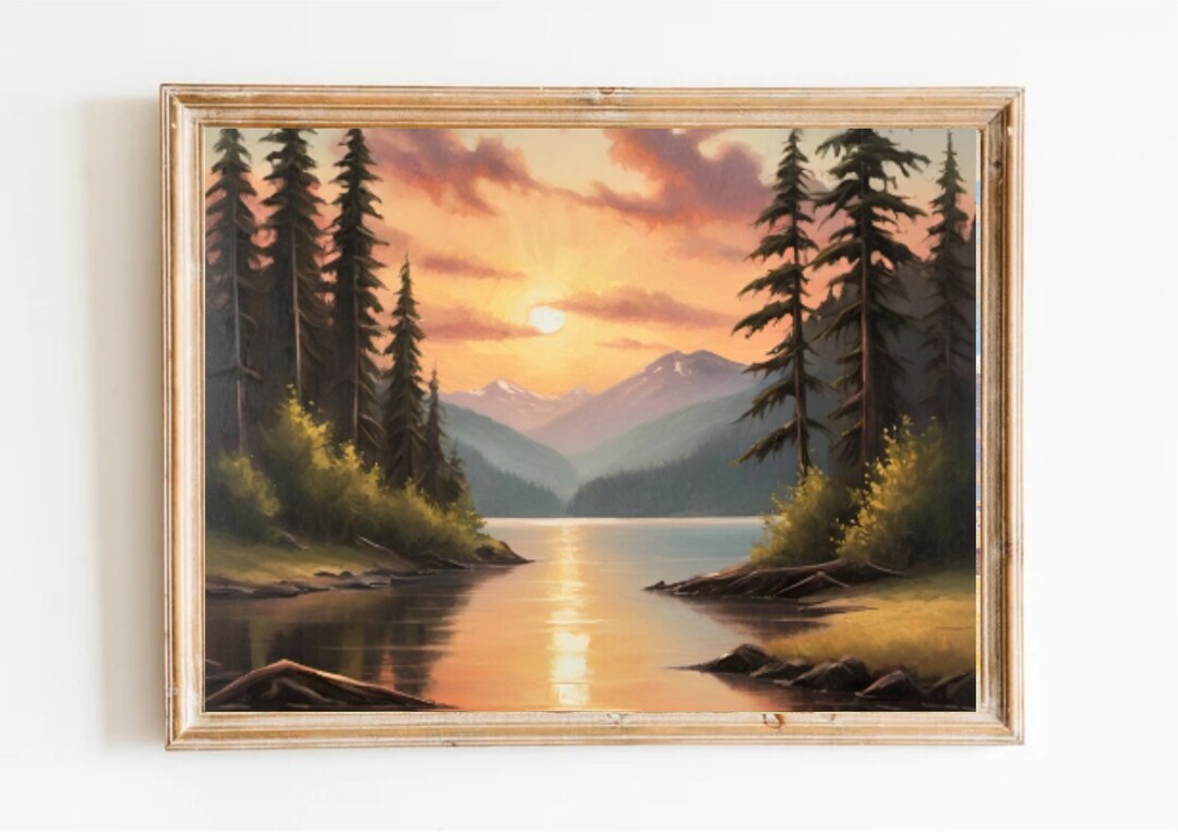 Redfish Lake Sunset Art Print: Idaho Mountain Landscape - Etsy