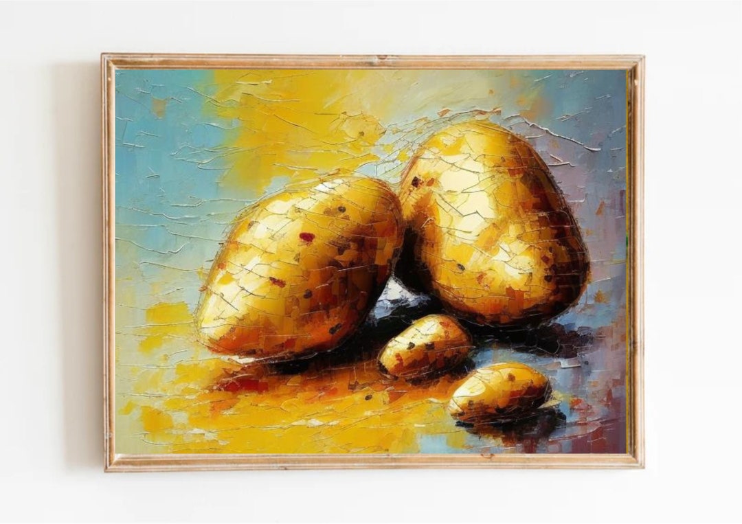 Potato Still Life Art Print: Kitchen Food Wall Decor - Etsy