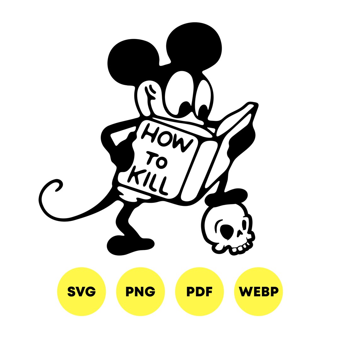Mickey how to Kill SVG Mouse. Mickey SVG, Png, Webp, Pdf. Bad Mickey ...