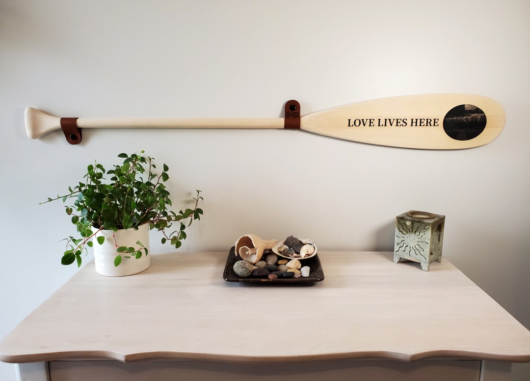 Custom Personalized Photo Engraved Canoe Paddle With Leather Hangers - Etsy