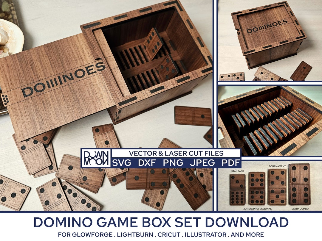 Laser Cut Domino Box Set Game Plans SVG Download - Etsy Canada