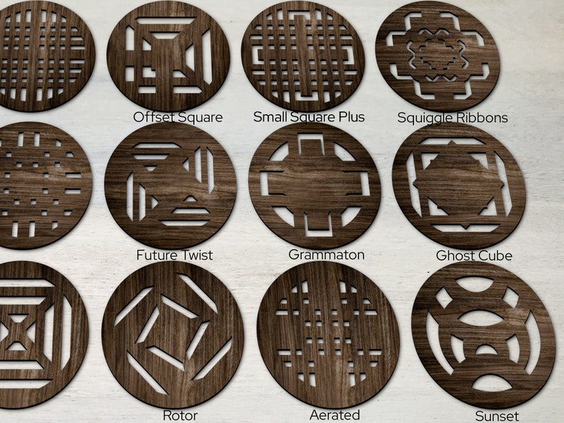 18 Modern Round Coaster Designs SVG Laser-ready Files - Etsy