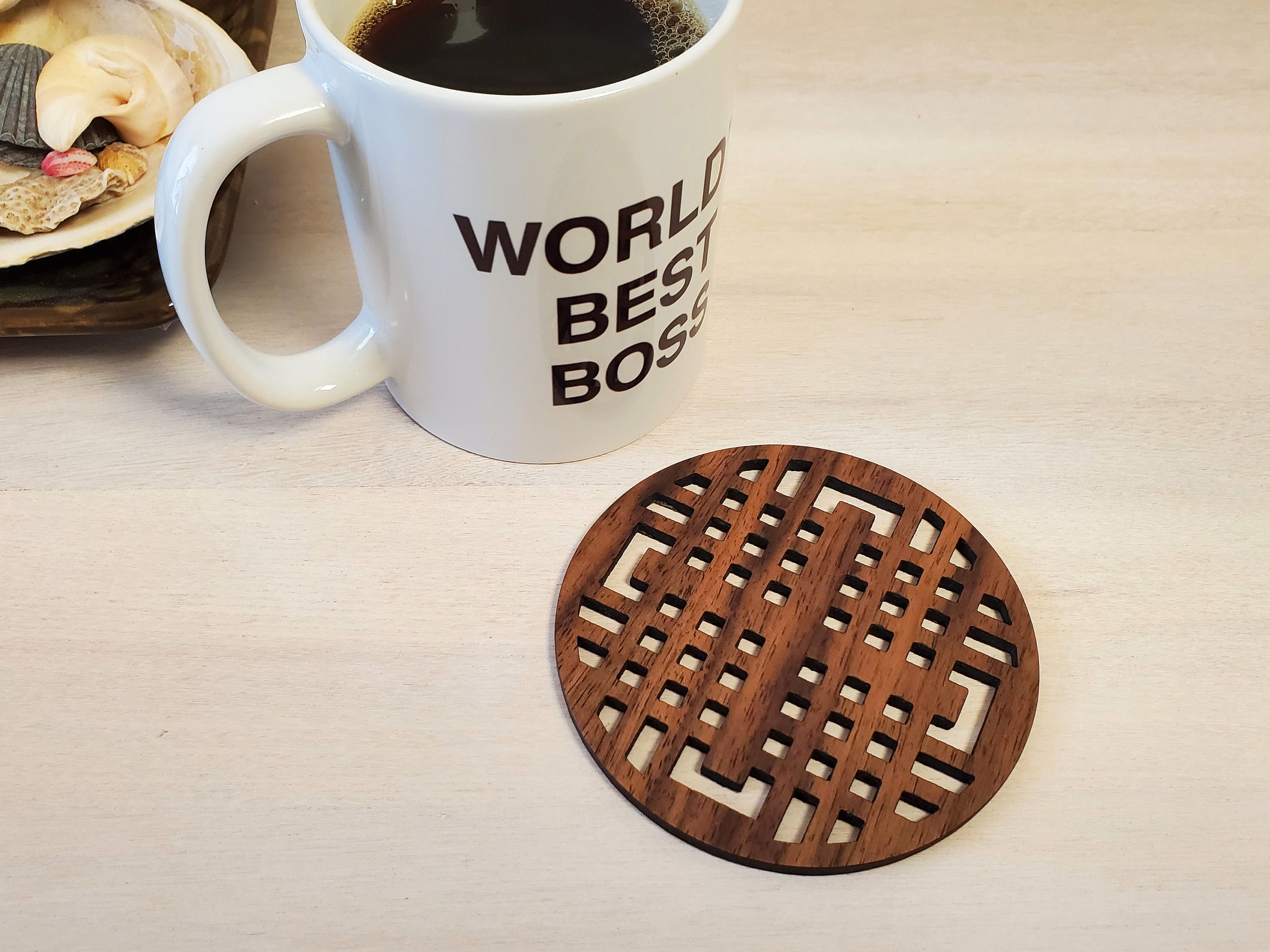 18 Modern Round Coaster Designs SVG Laser-ready Files - Etsy