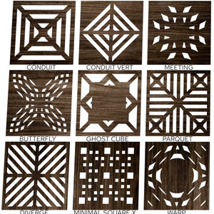 30 Modern Square Coaster Designs SVG Laser-ready Files - Etsy