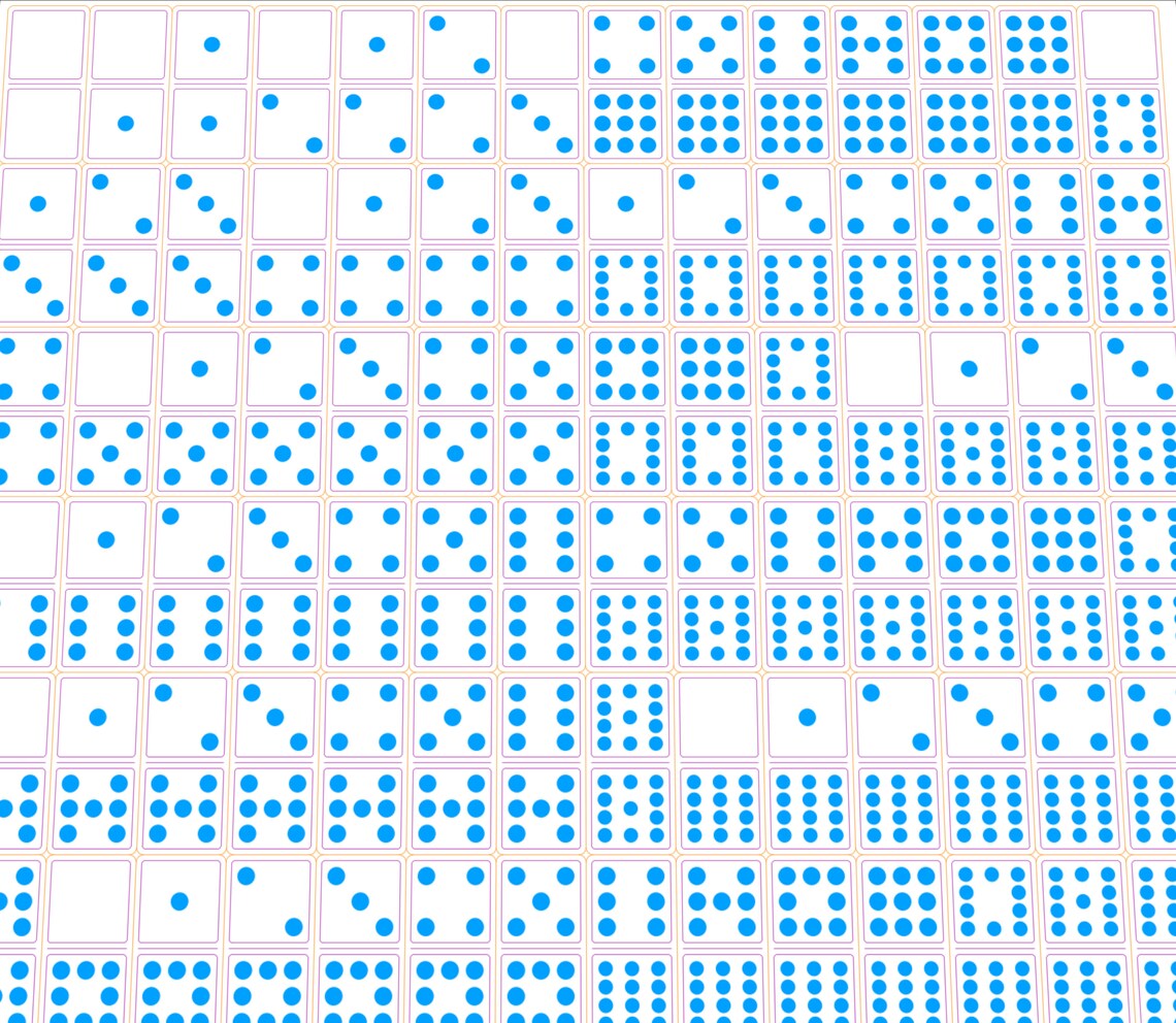 Double 12 Domino Set SVG Files in Various Sizes - Etsy