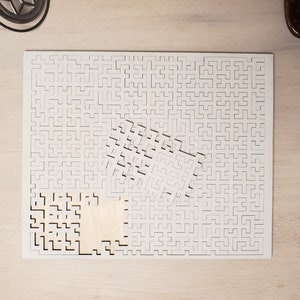 Fun and Challenging Fractal Puzzle Tray (choice of Two Difficulties) - Etsy