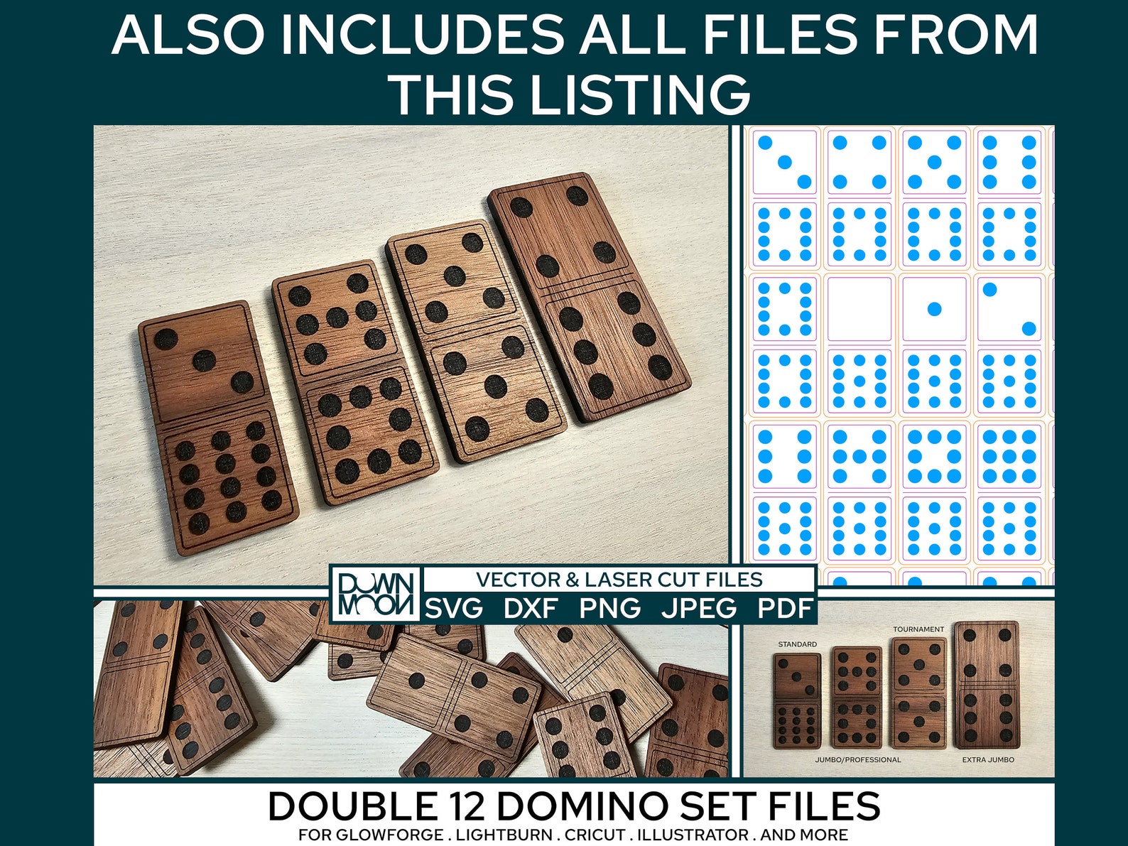 Laser Cut Domino Box Set Game Plans SVG Download - Etsy Canada