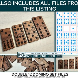 Laser Cut Domino Box Set Game Plans SVG Download - Etsy
