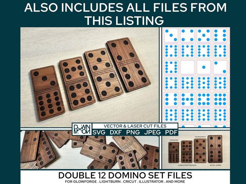 Laser Cut Domino Box Set Game Plans SVG Download - Etsy Canada