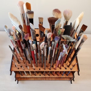Brush Holder Rack for Paintbrushes - Digital Plans and Cut Files - Etsy