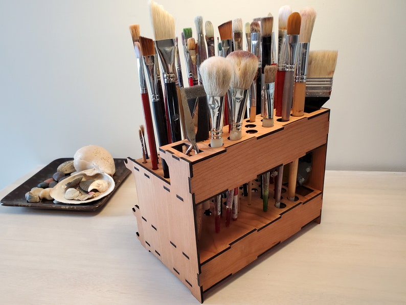Brush Holder Rack for Paintbrushes Digital Plans and Cut - Etsy