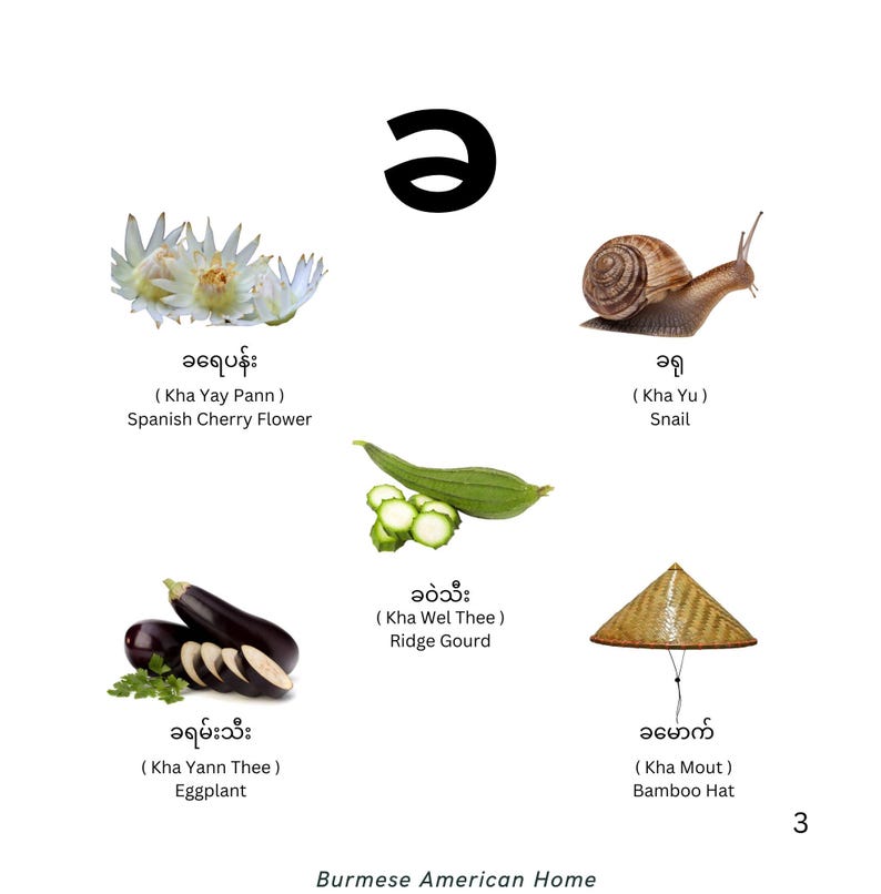 My First Myanmar Alphabet Picture Book (digital) - Etsy