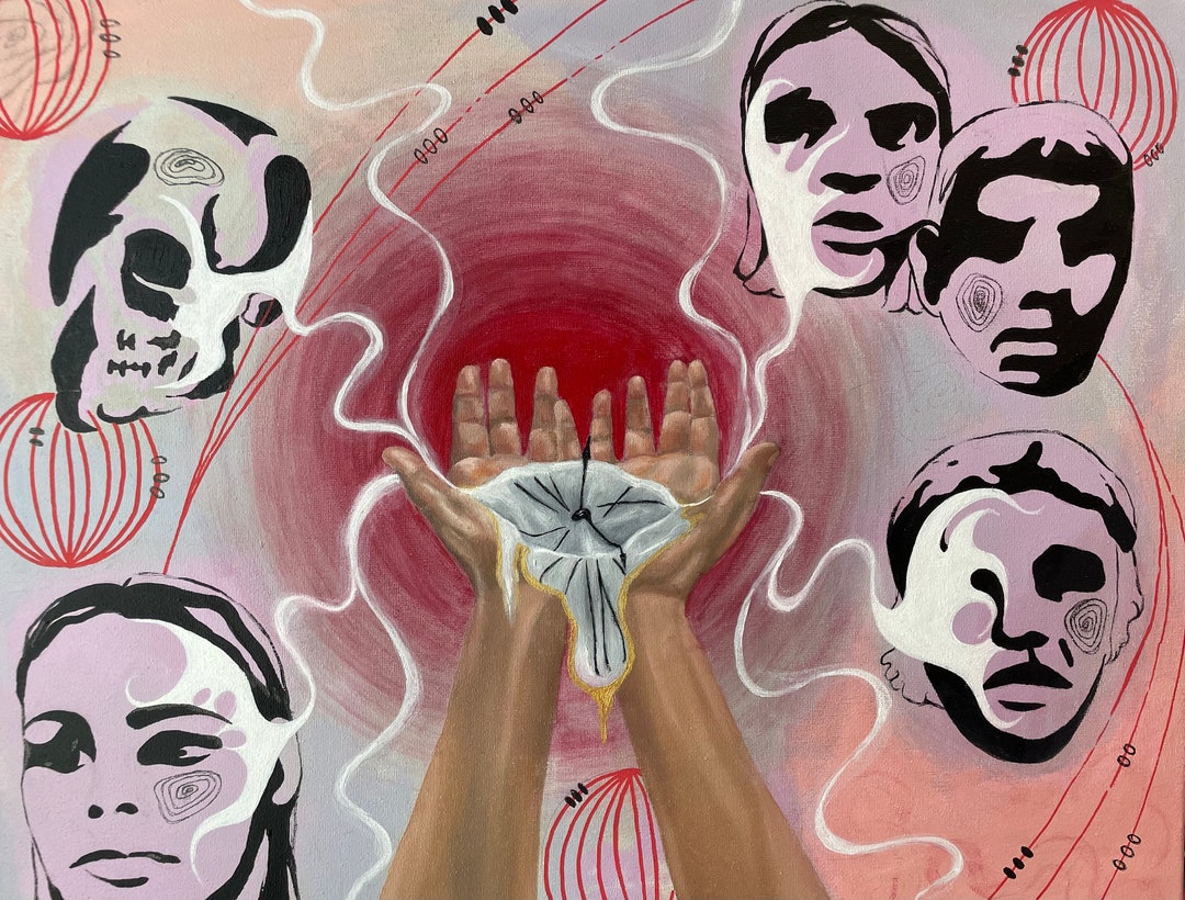 Surrealism Melting Clock Painting - Etsy