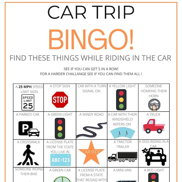 Car Bingo - Etsy