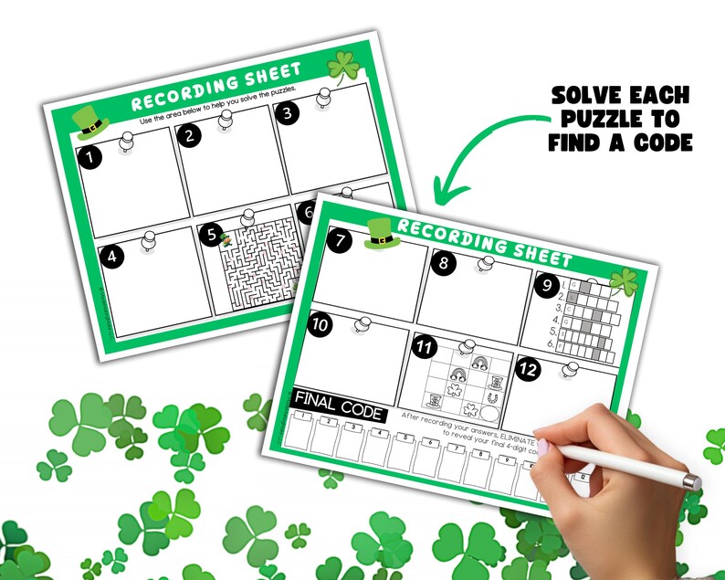 St Patrick's Day Escape Room for Kids, Printable Escape Room for Kids ...