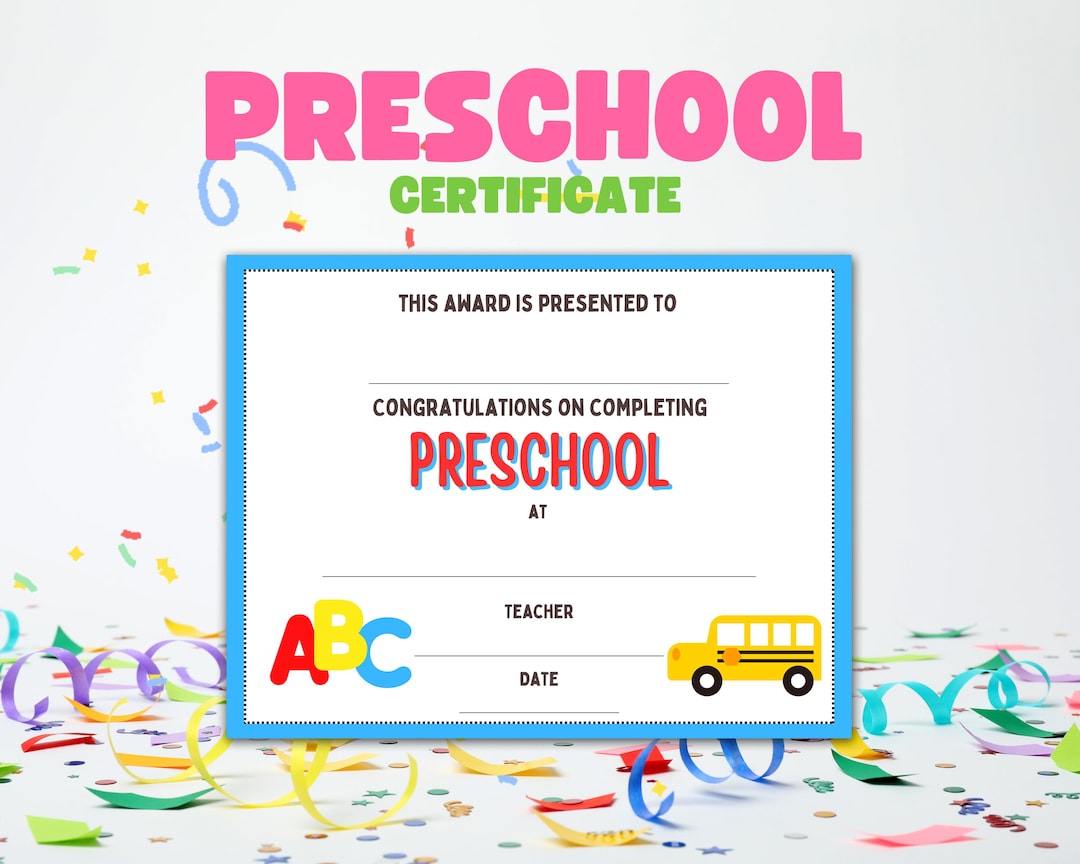 Preschool Graduation, Preschool Awards, Preschool Printable Diploma ...