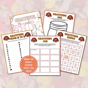Kids Thanksgiving Gratitude Games, Kids Thanksgiving Activity ...