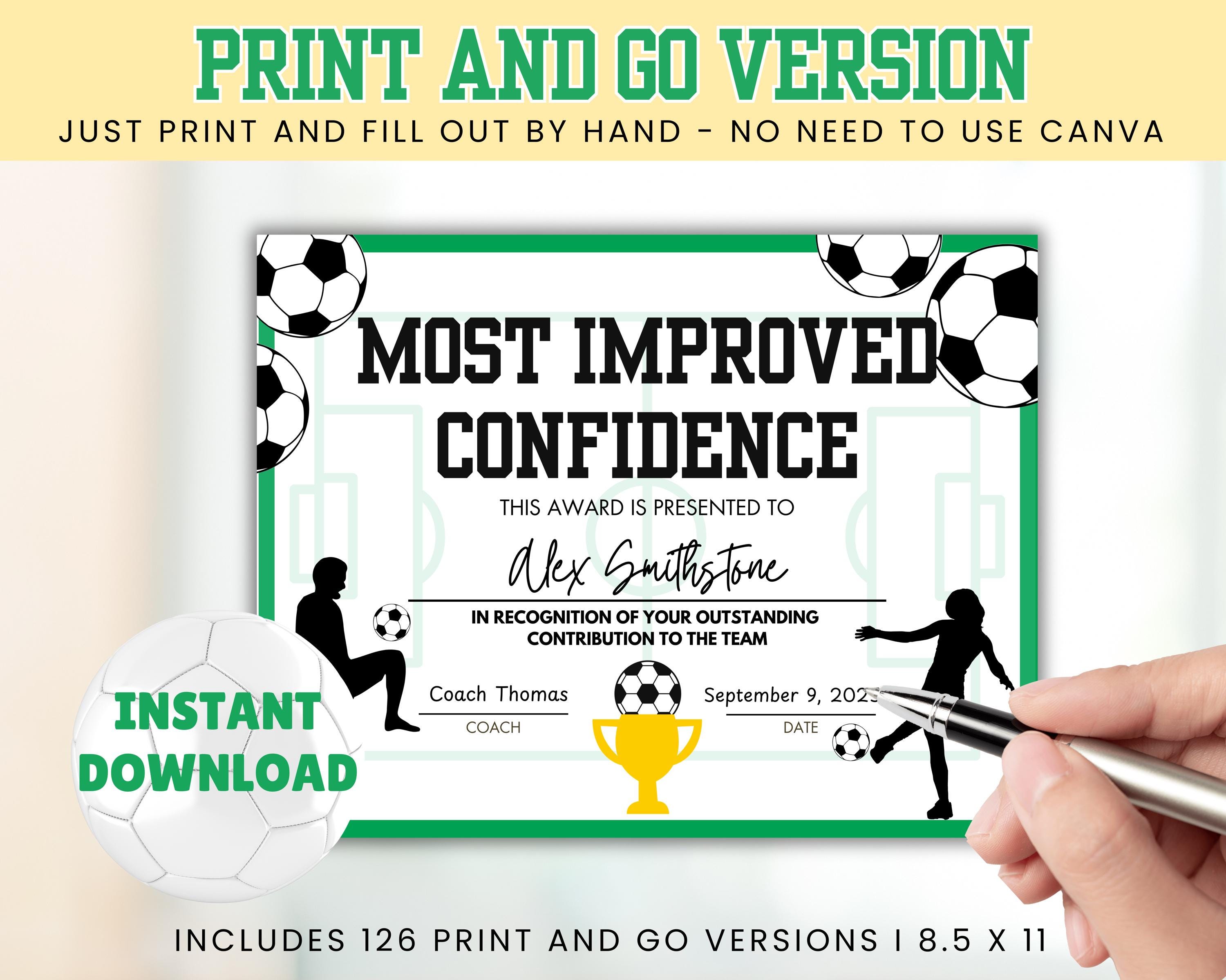 Editable Soccer Awards, Funny Soccer Awards, End of Season Award ...