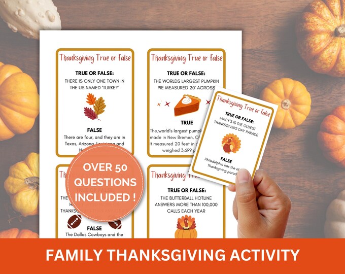 Thanksgiving Trivia, Thanksgiving Trivia Game, Thanksgiving Game ...
