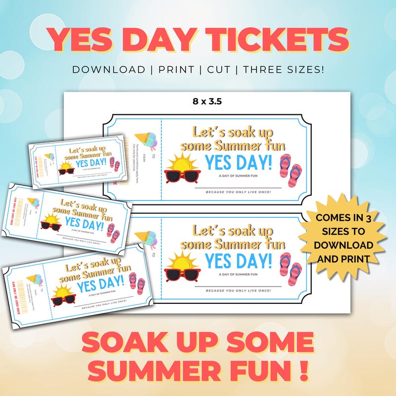 Yes Day Certificate - Etsy