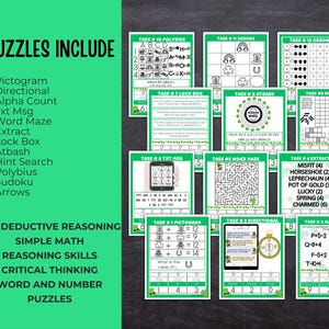 St Patrick's Day Escape Room for Kids, Printable Escape Room for Kids ...