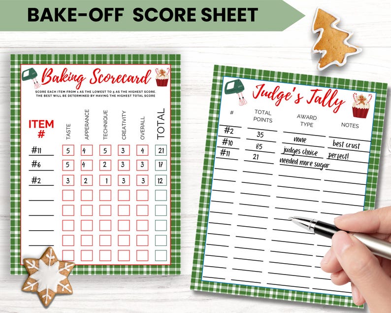 Editable Holiday Baking Competition Kit, Baking Contest Award ...