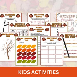 Kids Thanksgiving Gratitude Games, Kids Thanksgiving Activity ...