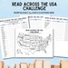 Read Across America Challenge, Read Across the USA, USA Reading ...