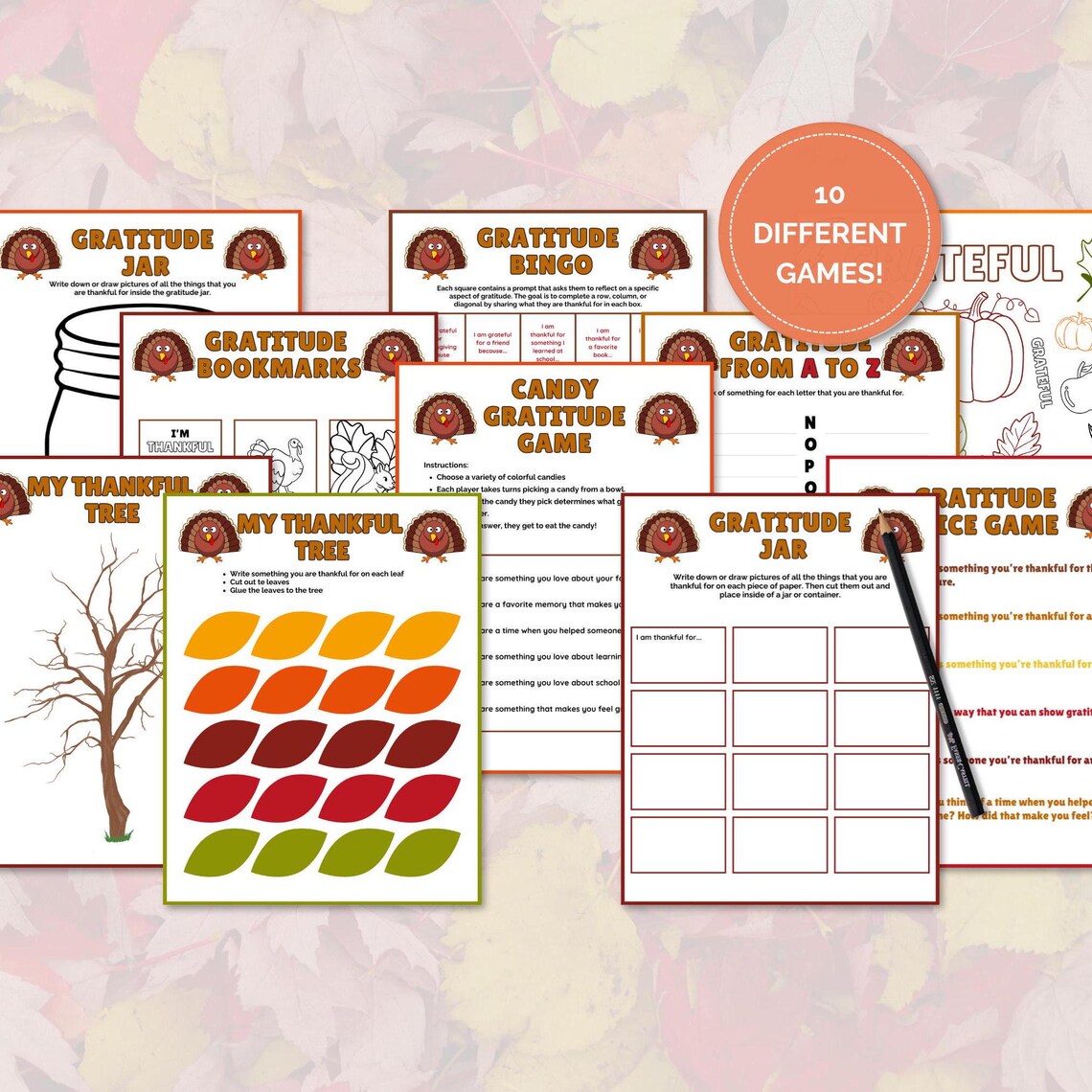 Kids Thanksgiving Gratitude Games, Kids Thanksgiving Activity ...