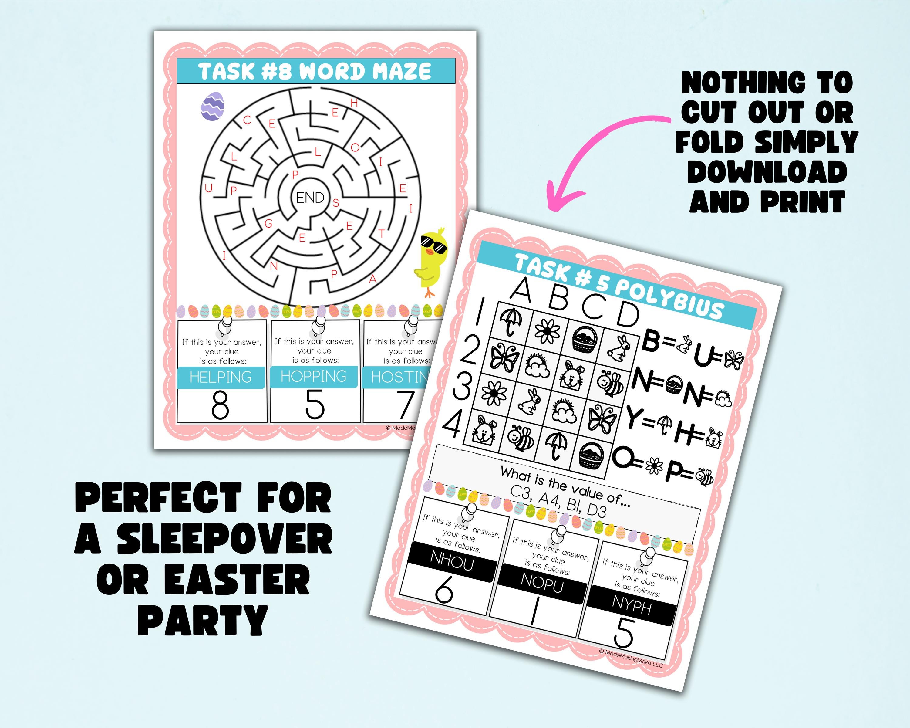 Easter Escape Room for Kids, Printable Escape Room for Kids, Easter ...
