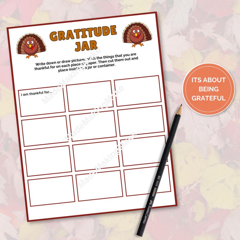 Kids Thanksgiving Gratitude Games, Kids Thanksgiving Activity ...