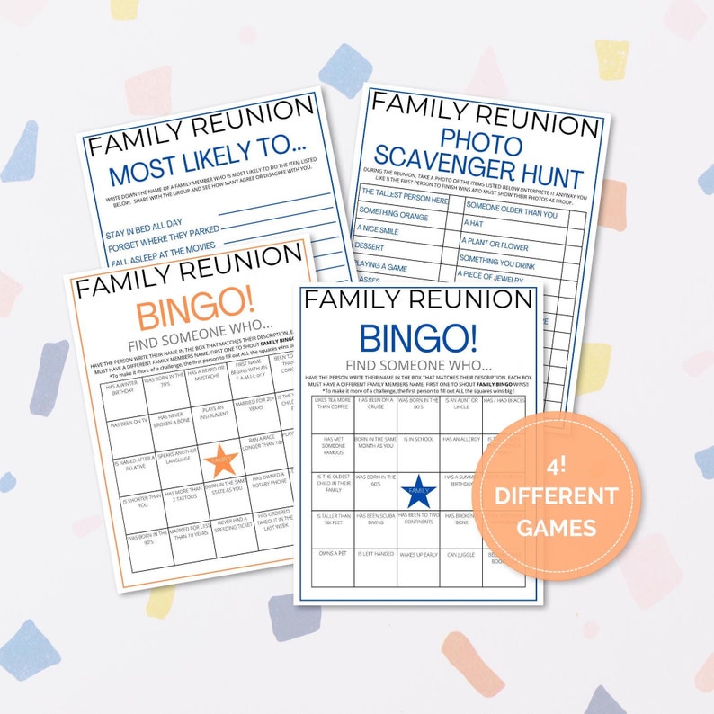 Family Reunion Activity Pack, Family Activity, Reunion Games, Reunion ...