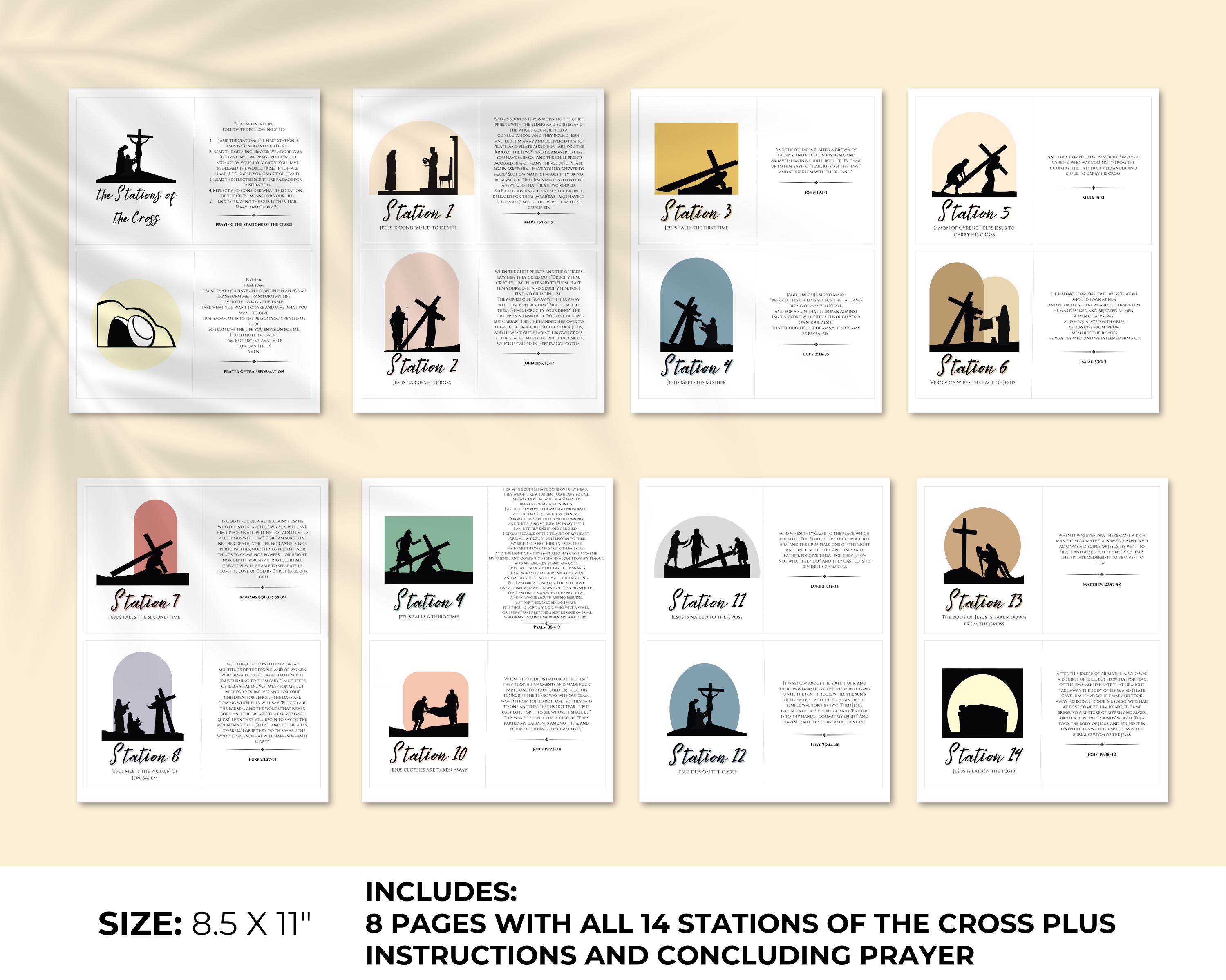 Printable Stations of the Cross, Catholic Lent Activity, Holy Week ...