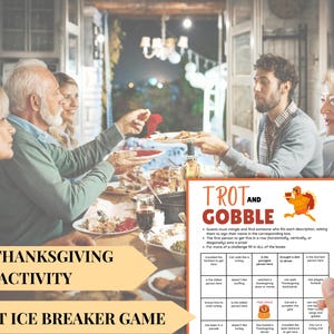 Thanksgiving Bingo, Thanksgiving Dinner Game, Thanksgiving Family ...