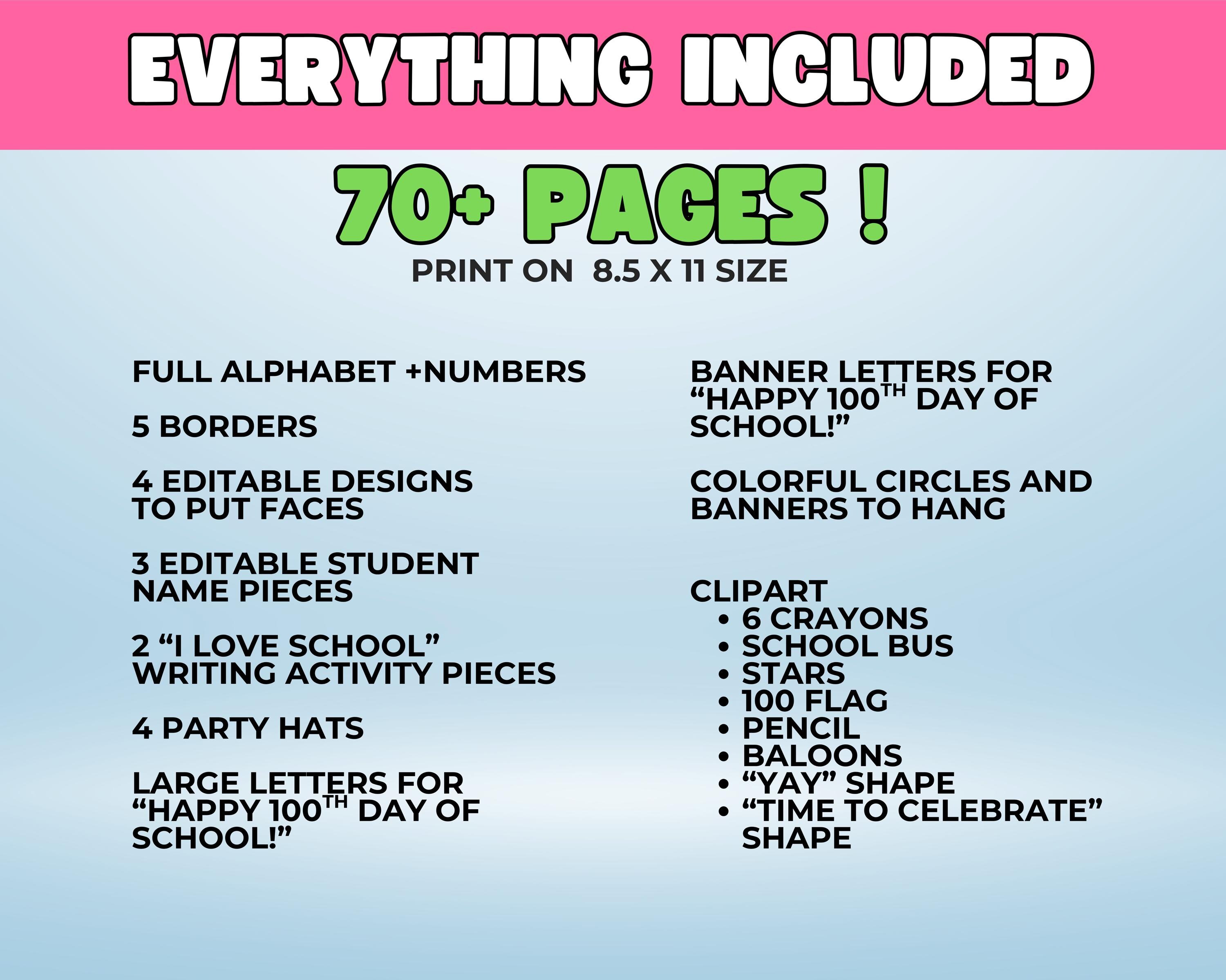 100th Day of School Bulletin Board Kit, Happy 100 Days of School ...