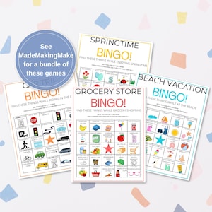 Kids Grocery Store Bingo Game, Kids Printable Game, Kids Bingo Game ...