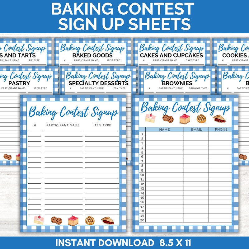 Dessert Sign up Sheet - Etsy