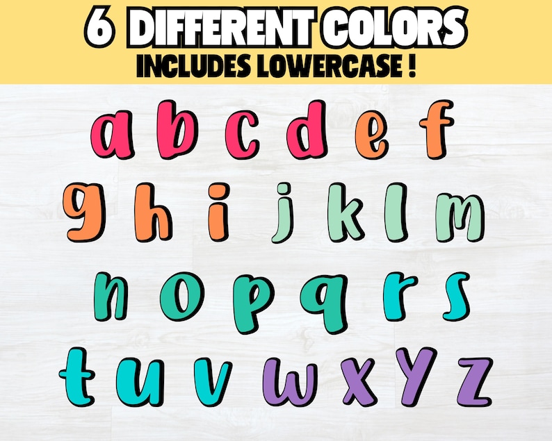 Bright Colorful Bulletin Board Letters, Rainbow Colors Bulletin ...
